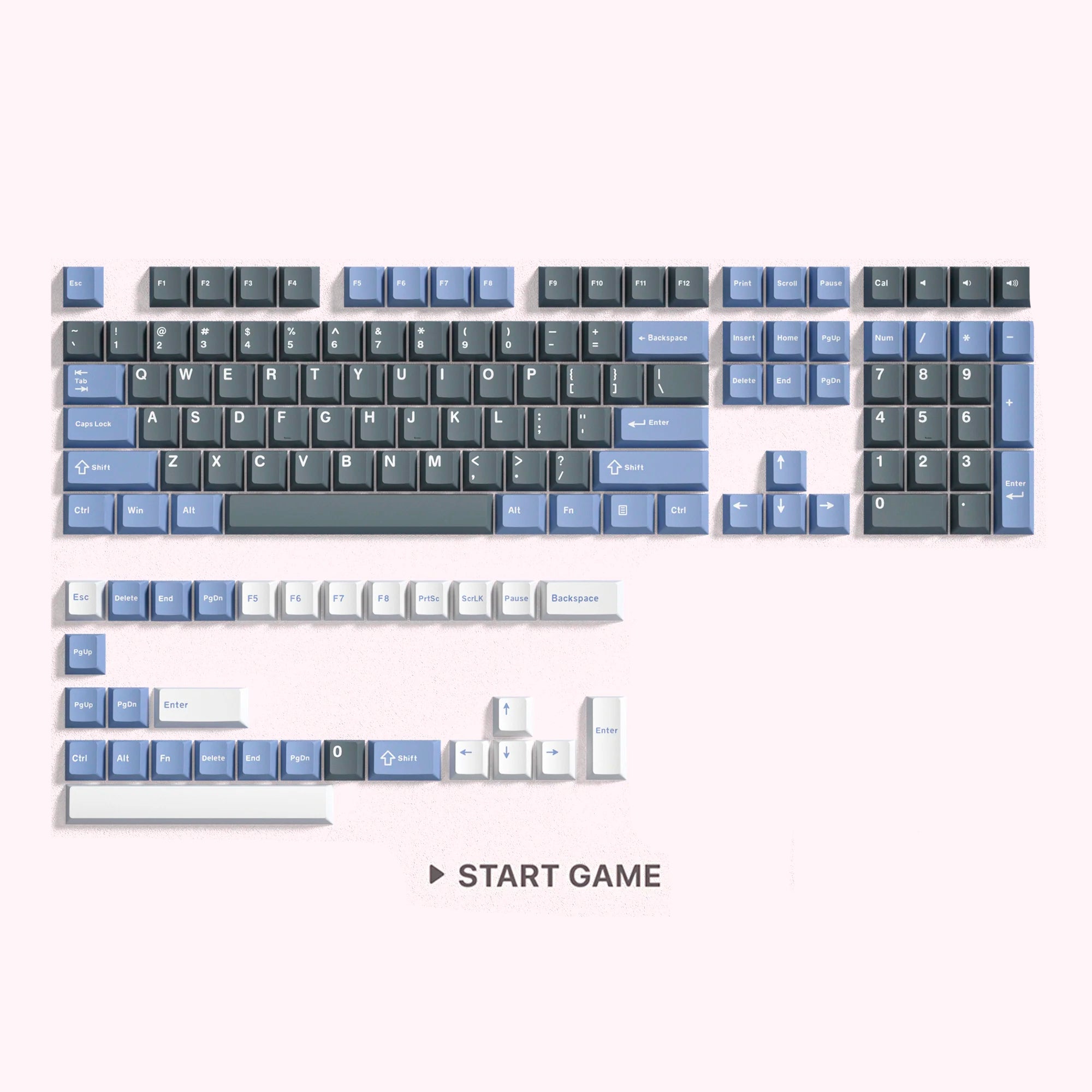 Foggy Blue PBT ANSI